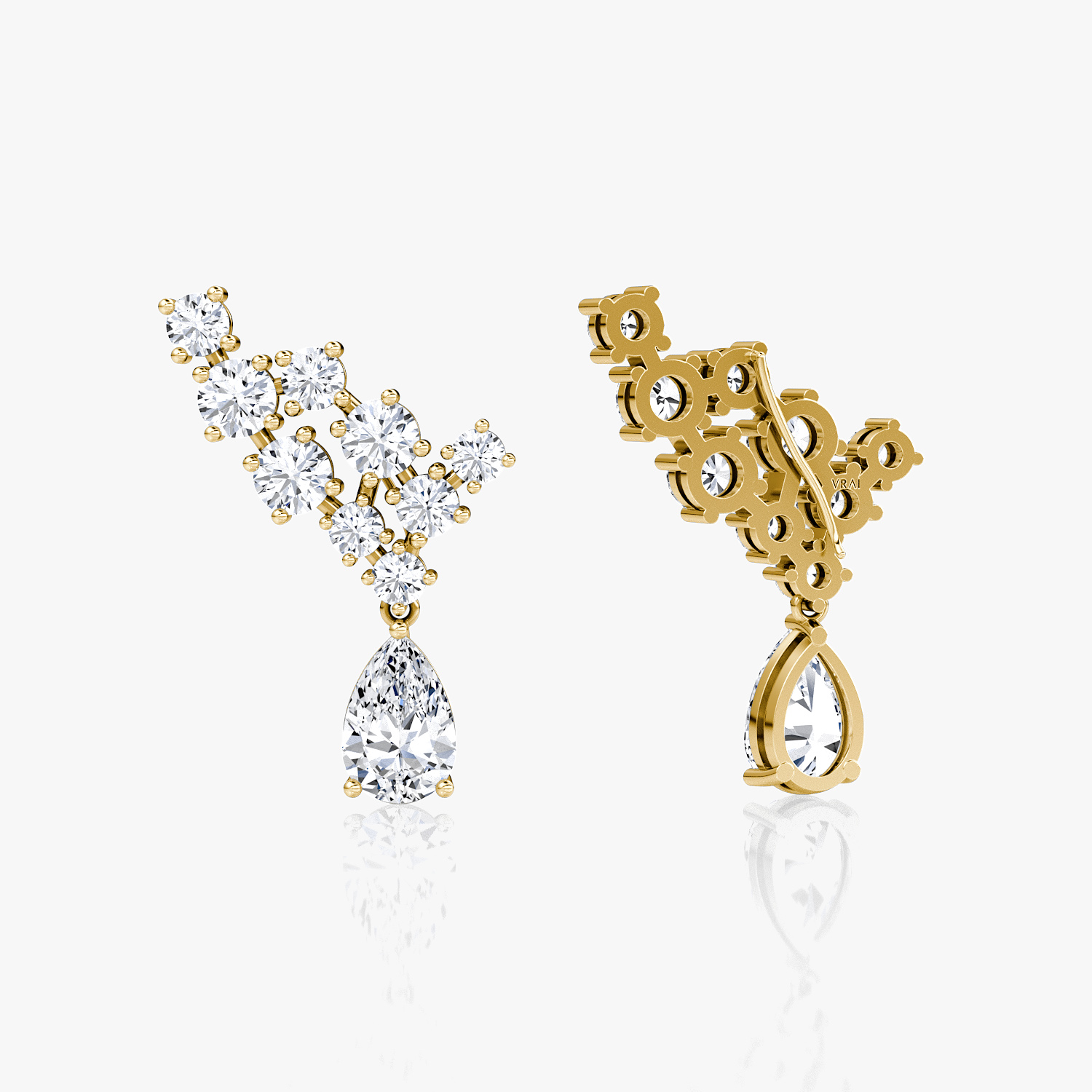 Pear Drop Cluster Earrings | VRAI