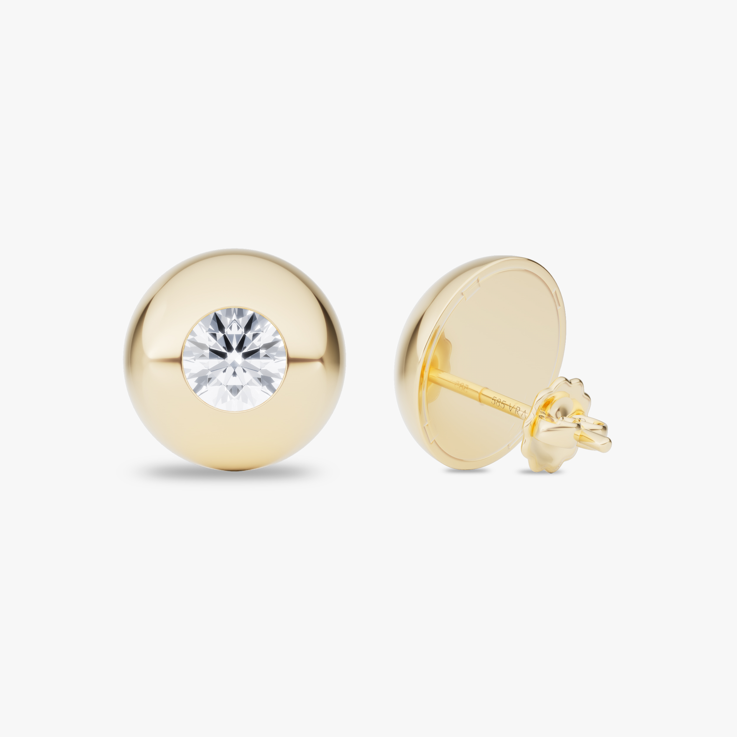 14mm Dome Stud in Yellow Gold | 1 Carat Per Stud | VRAI x Petra & Meehan Flannery